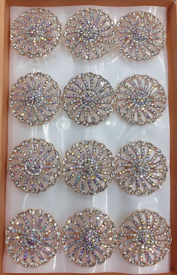 12 PCS ANGOOTHI FINGER RING WITH STONE | Star Bangles