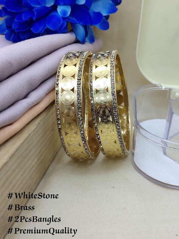 Micro Golden Covering Bangles in Pital | Brass | Bentex in Wholesale ...