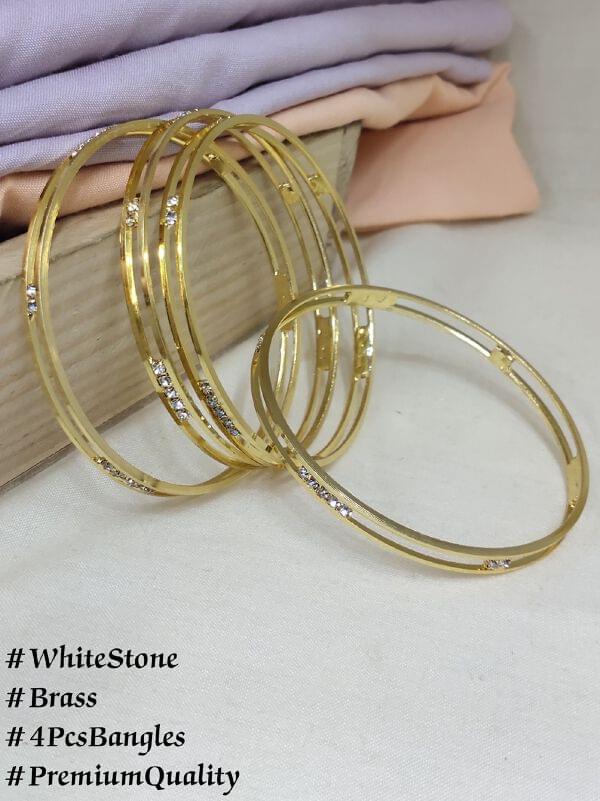 Micro Golden Covering Bangles in Pital | Brass | Bentex in Wholesale ...