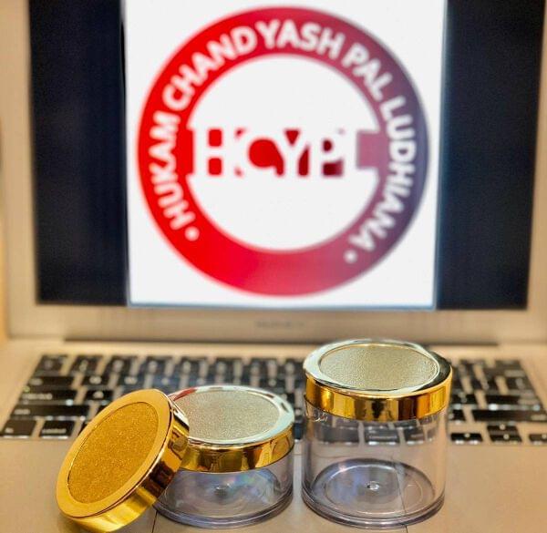 50 GRAM 100 GRAM SAN JAR GOLDEN CAP METALISED | HUKAM CHAND YASH PAL
