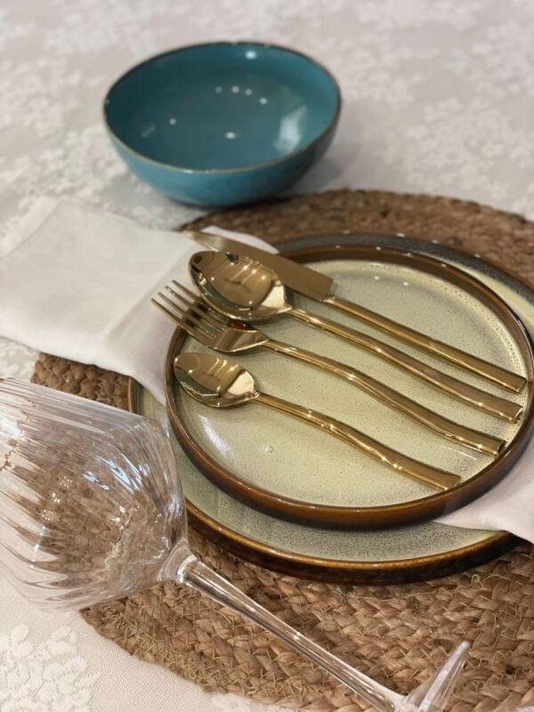 Devnow Gold Cutlery Set of 24Pcs With Gift Box | Devnow International