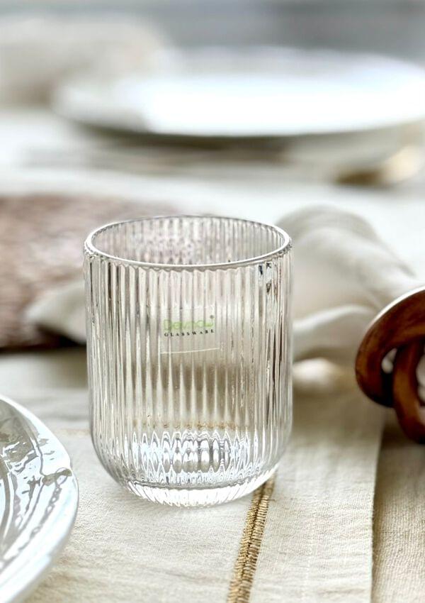 Devnow Ribbed Solid Color Water Tumbler 260ml Set of 6 | Devnow International