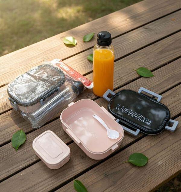 Plastic Lunch Box + Bottle Combo Set | JAI AMBEY ( ESTIMATE BILL )