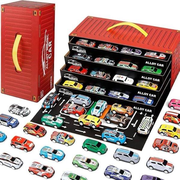 48 PCS Toy Cars Set with Storage Case | Nottiespantry.in