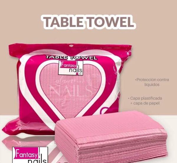 TABLE TOWEL FANTASY ROSA PAQUETE C/25 PZS. | MV NAILS DISTRIBUIDORA