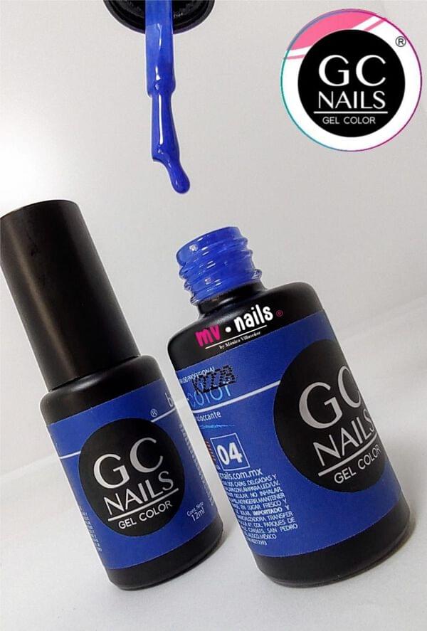 GEL GC COLOR #004 AZUL ÍNDIGO 12 ML. | MV NAILS DISTRIBUIDORA