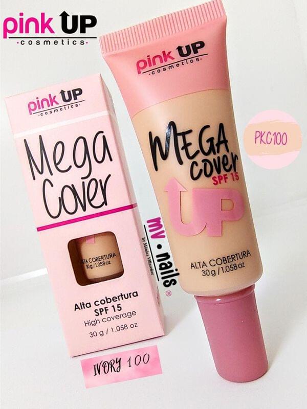 MAQUILLAJE LIQ. PINK UP MEGA COVER IVORY 30 GR. (PKC100) | MV NAILS ...