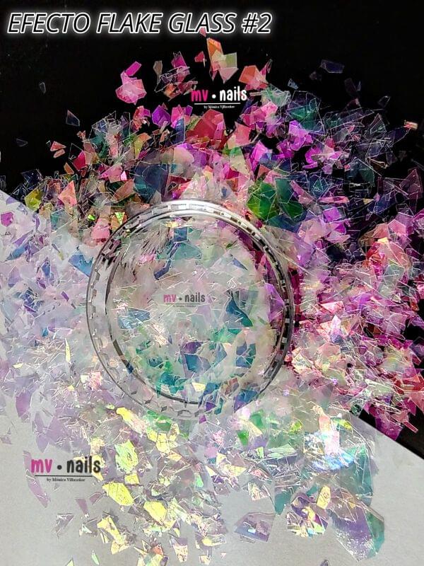 EFECTO FLAKE GLASS #2 | MV NAILS DISTRIBUIDORA