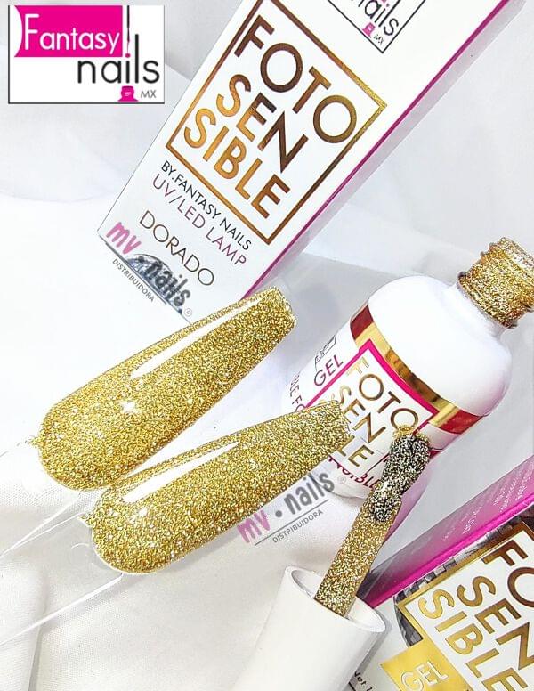 GEL FANTASY FOTOSENSIBLE #01 DORADO 15 ML. | MV NAILS DISTRIBUIDORA