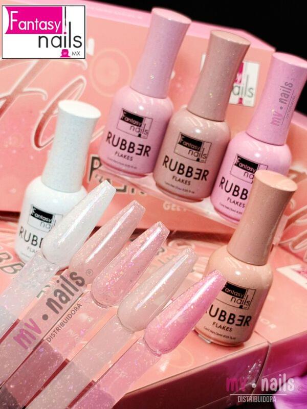 Coleccion Gel Nivelador Fantasy Edic Limitada C 5 Pzs Rubber Flake
