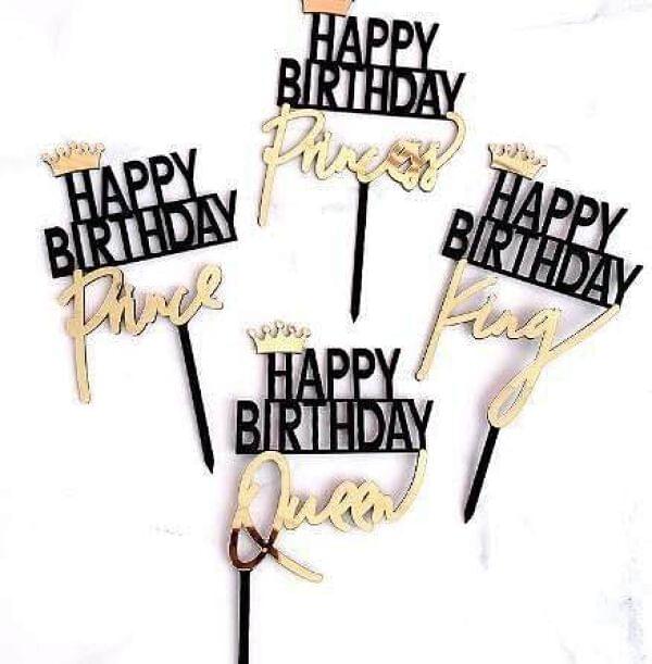 HBD Imported : Prince/Princess/King/Queen Assorted | Cake Decor India