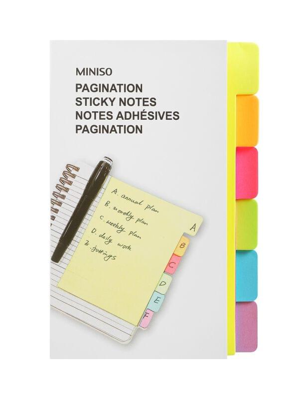 Pagination Sticky Notes(6 Colors) | MINISO PV
