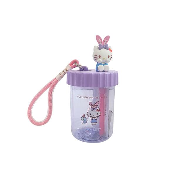 Hello Kitty Plastic Bottle with Straw & Strap 520mL | MINISO PV