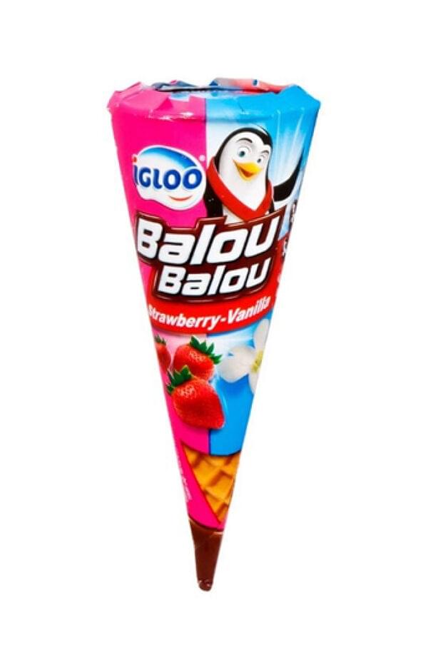Igloo baloubalou Cone Ice cream Strawberry vanilla 120 ml | GM (VENTE GROS)