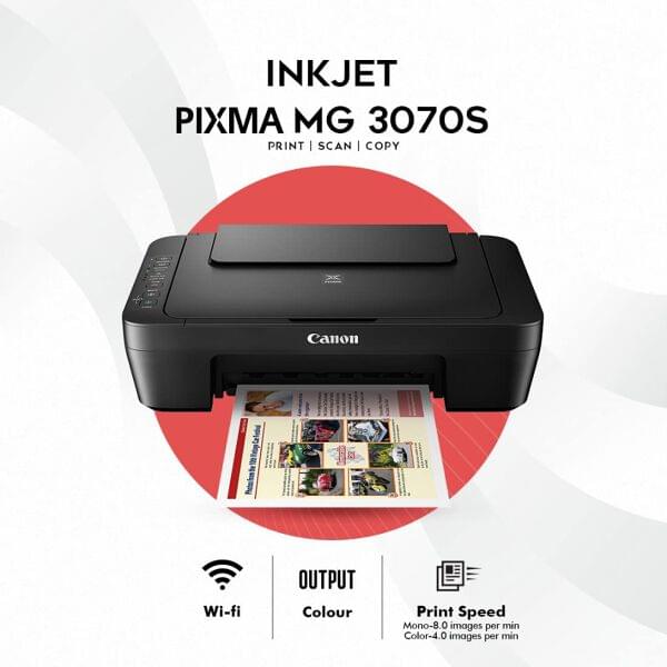 Canon PIXMA MG3070S Multi-function WiFi Color Inkjet Printer | chaap print