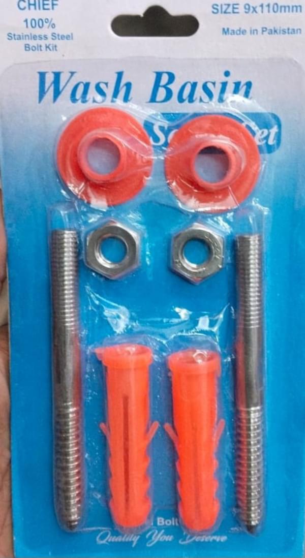9. Bolt kit pure steel for basin | Online tiles and sanitary fittings ...