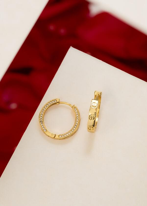 Arete Candonga CT Clou | Oro laminado 18k