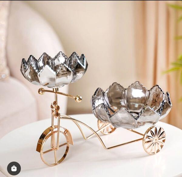 Cycle Shaped Glass Bowl Set | OM SAI STORE