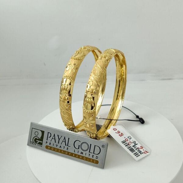 HANDMADE BANGLES (HALF ROUND) | Payal Gold Mumbai