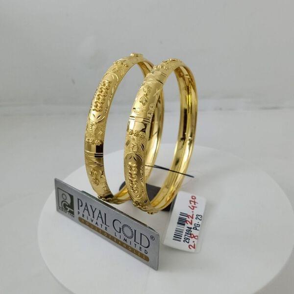 HANDMADE BANGLES (HALF ROUND) | Payal Gold Mumbai