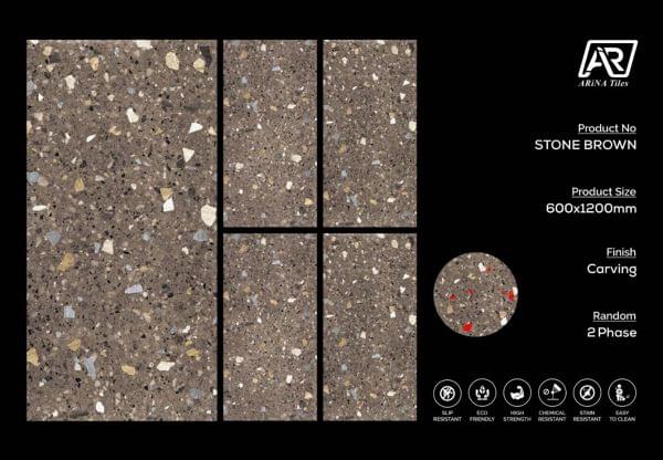 G10-STONE BROWN | ARiNA Tiles Pvt Ltd