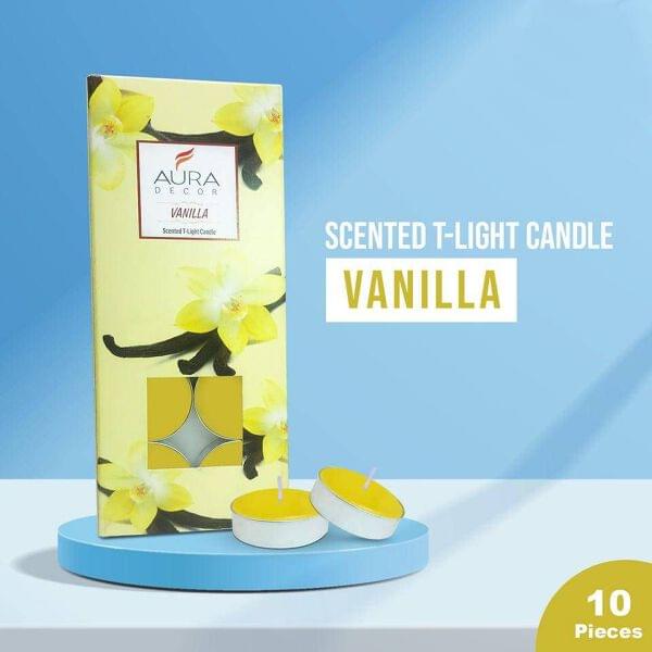 Scented Tea Light Candle 10pc (Vanilla Fragrance)🕯️ | TwiiMart.in