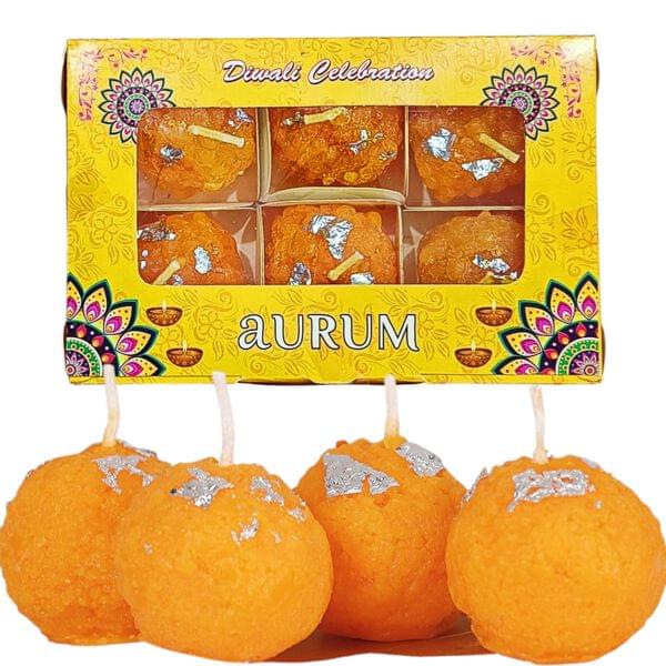 Laddu Candle Pack of 6 Piece 🕯️ | TwiiMart.in