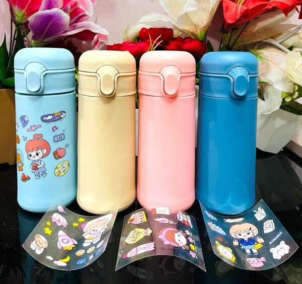 Glass Sipper Bottle With Stickers | TwiiMart.in