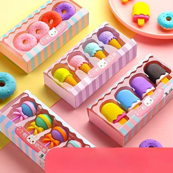 Mix Design Eraser Set of 4 Eraser ️ | TwiiMart.in