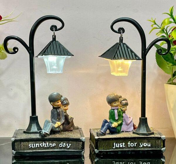 Sunshine Couple LED Light Decorative Showpiece (Size: 10*17 CM) ☀️ (G ...