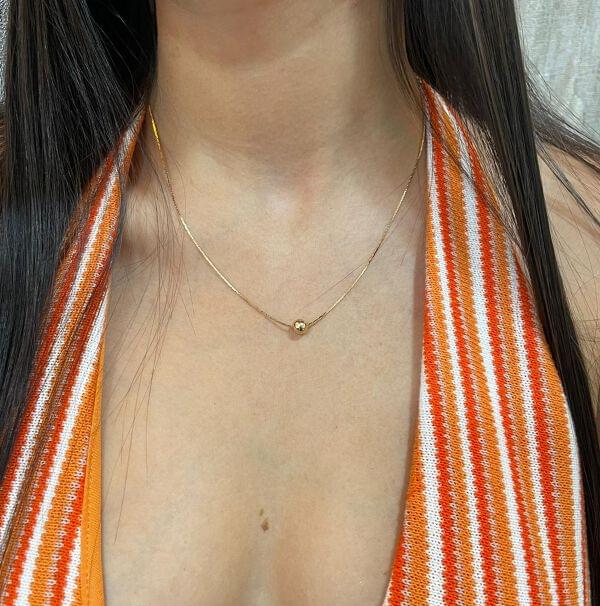 Cadena Hilo con Balín #6mm 45cm | Joyería LY