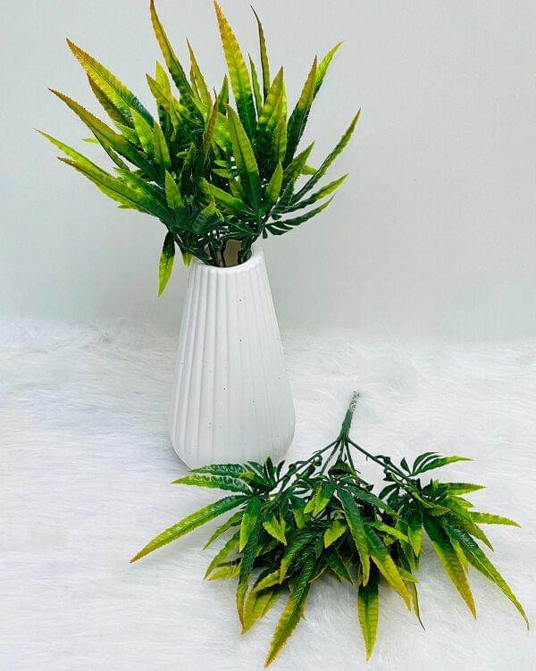 Yellow Tone Weed Leaves Filler Bunch(Without Pot) | Garg Novelties