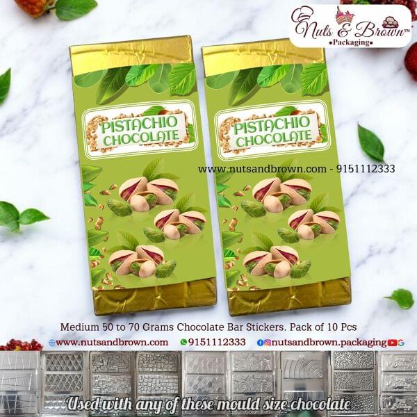 Flavour Chocolate Bar Stickers | Nuts And Brown (Packaging)