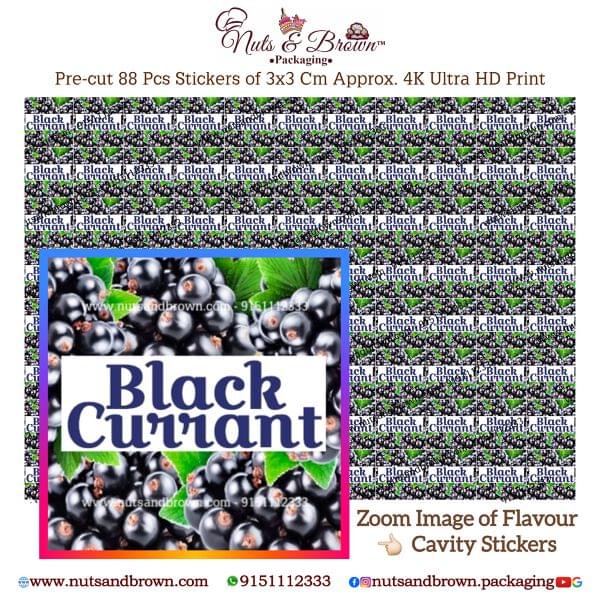 Black Currant 88 Pcs Pre-cut Stickers. | Nuts And Brown (Packaging)
