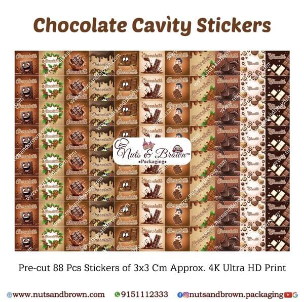 Chocolate Flavour Cavity Stickers | Nuts And Brown (Packaging)