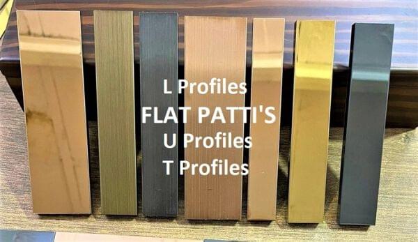 Ready Stock L Profile, U Profile, T Profile, Flat Patti Stainless Steel ...
