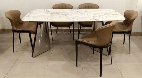 MIDT-695 - 6 Seater Dining Table with 6 Chairs. Dining Table and Chairs ...