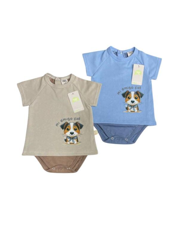 BODY REMERA DOGUI POR CURVA. 5 TALLES *YABY* | Frapitas Bebes