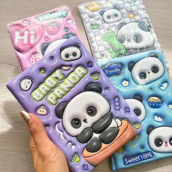 Libreta Acolchada Osito Panda con Relieve | Morita