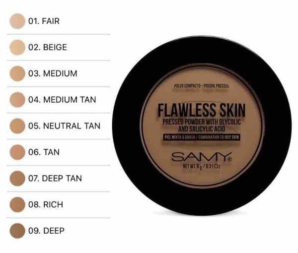 REF:SA21M-POLVO COMPACTO FLAWLESS SKIN SAMY CAJA AZUL | Clic’cloc cosmetics