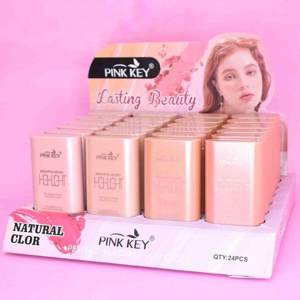 REF: PK-X001B - ILUMINADOR EN BARRA PINK KEY | Clic’cloc cosmetics