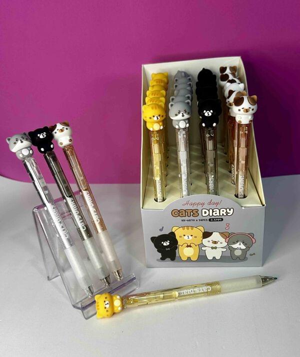 BOLIGRAFO GEL TINTA BORRABLE GATOS | La tienda del Esfero Kawaii