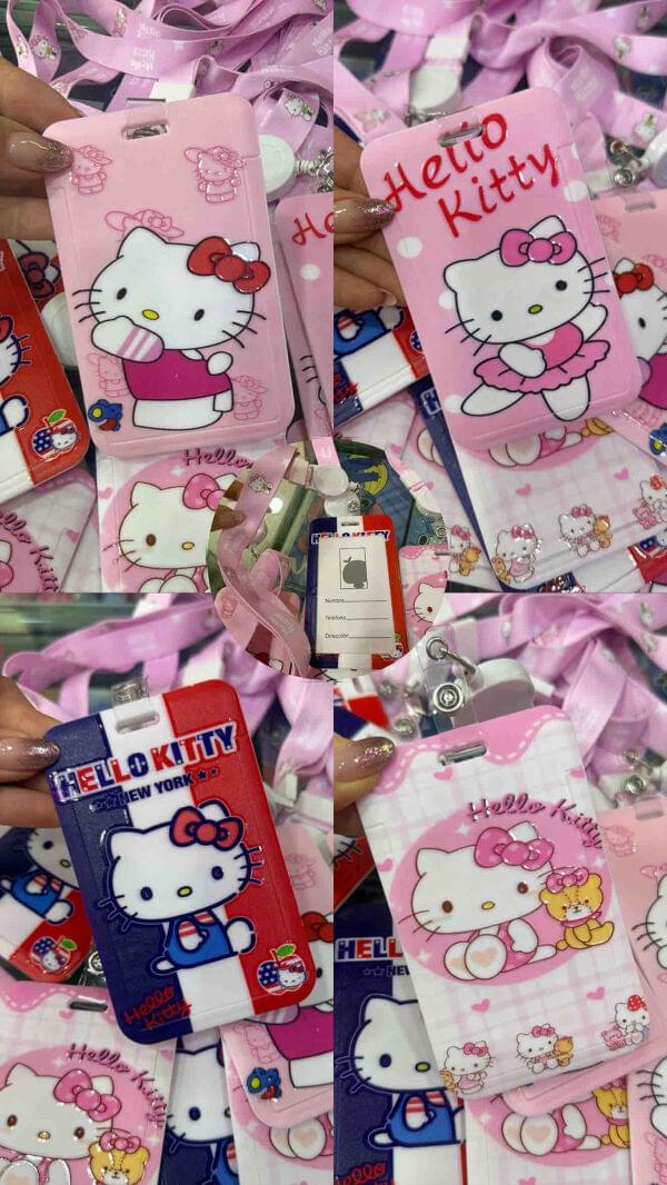 PORTA CARNET HELLO KITTY CON YOYO | La tienda del Esfero Kawaii
