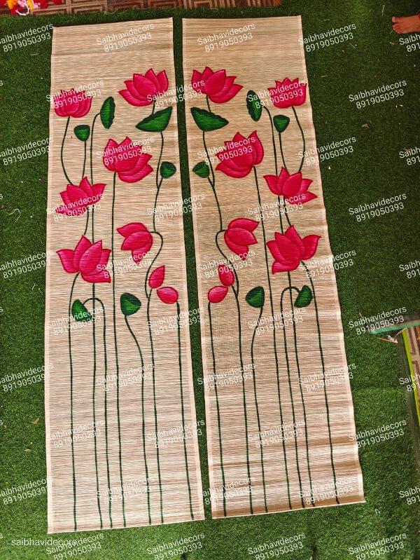 Handpaint Lotus floral mats | Sai Bhavi Decors