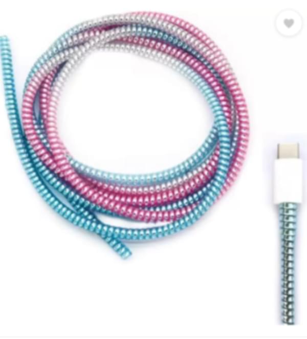 IMPORTED METAL Cable Protector MULTI Color 2 Meter 20 PCS PACKET PRICE ...