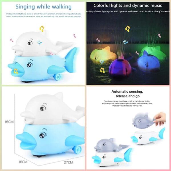 B 0951. 2 in 1 Interactive Bath Dolphin. | weClick
