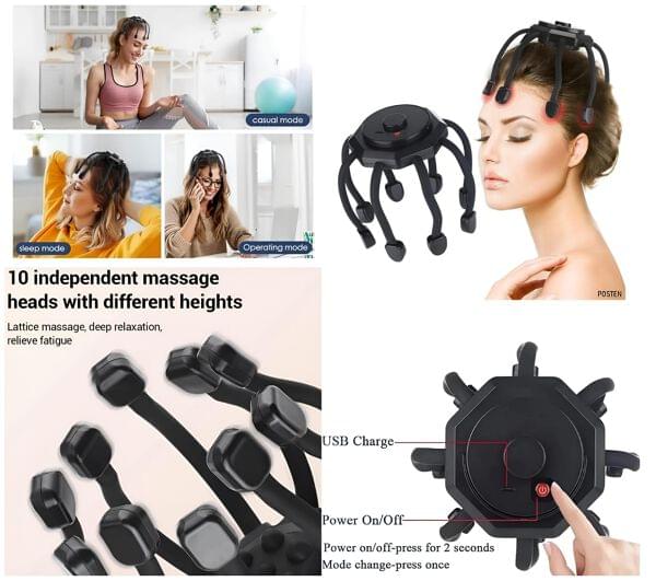 L 6008. Octopus Head Massager | weClick
