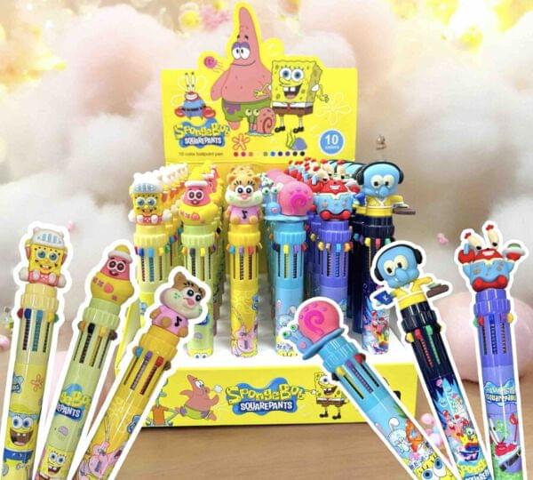 ESFERO 10 MINAS PERSONAJES BOB ESPONJA | Oh Lala Bodega Mayorista Kawaii ️